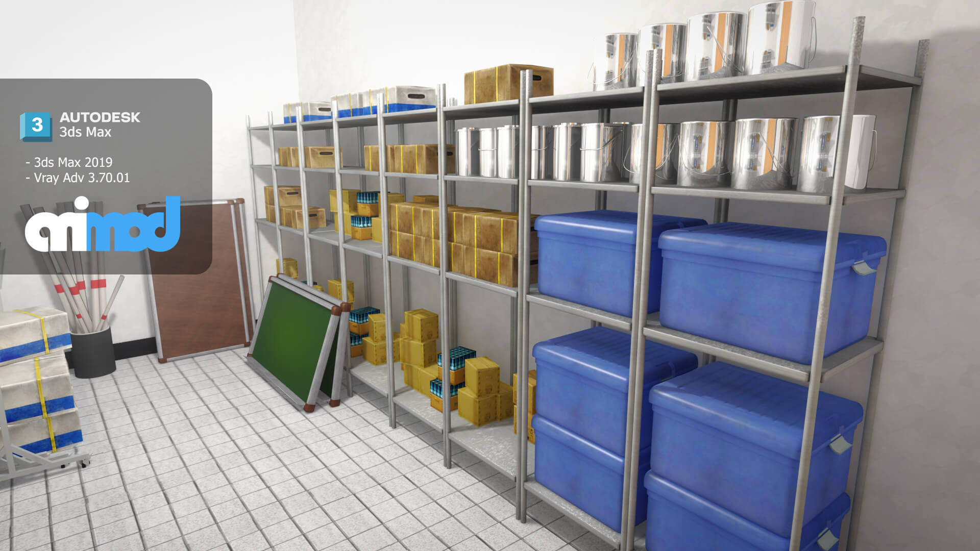 School Storage Room - 3D Model by animod
