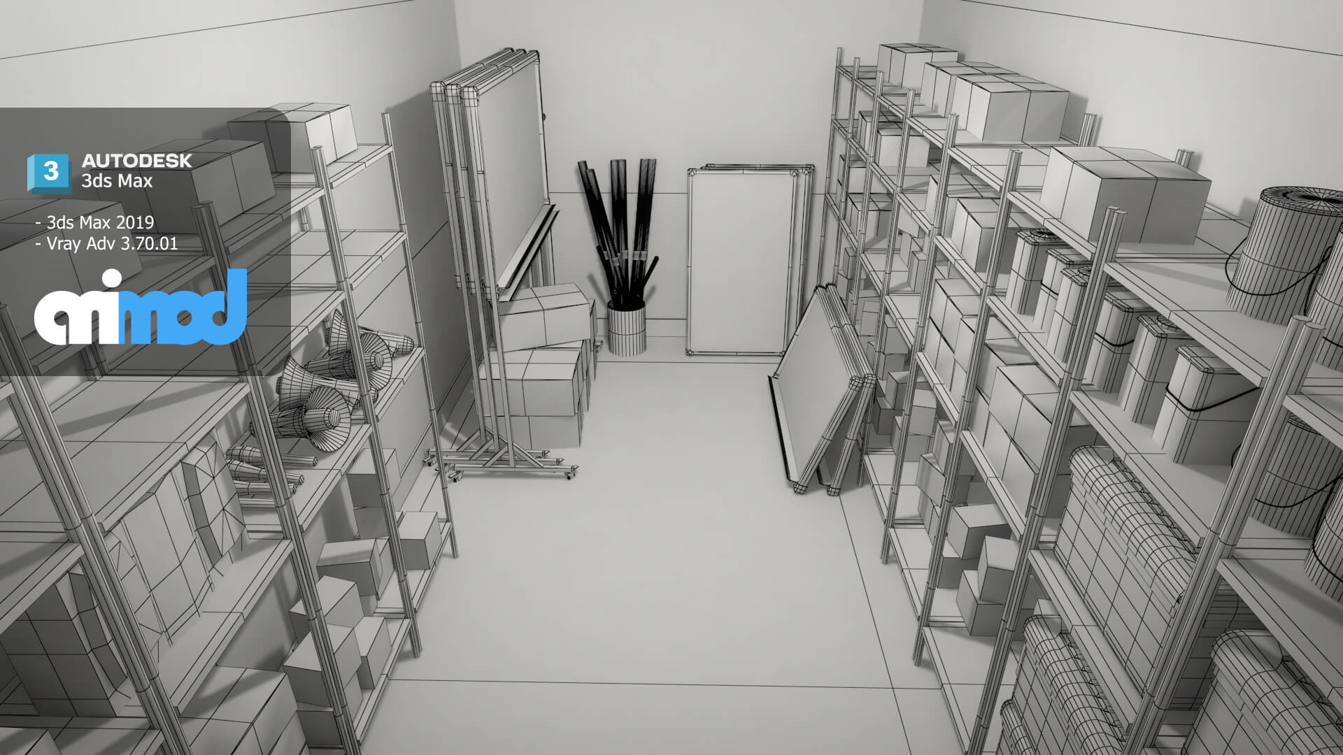 School Storage Room - 3D Model by animod