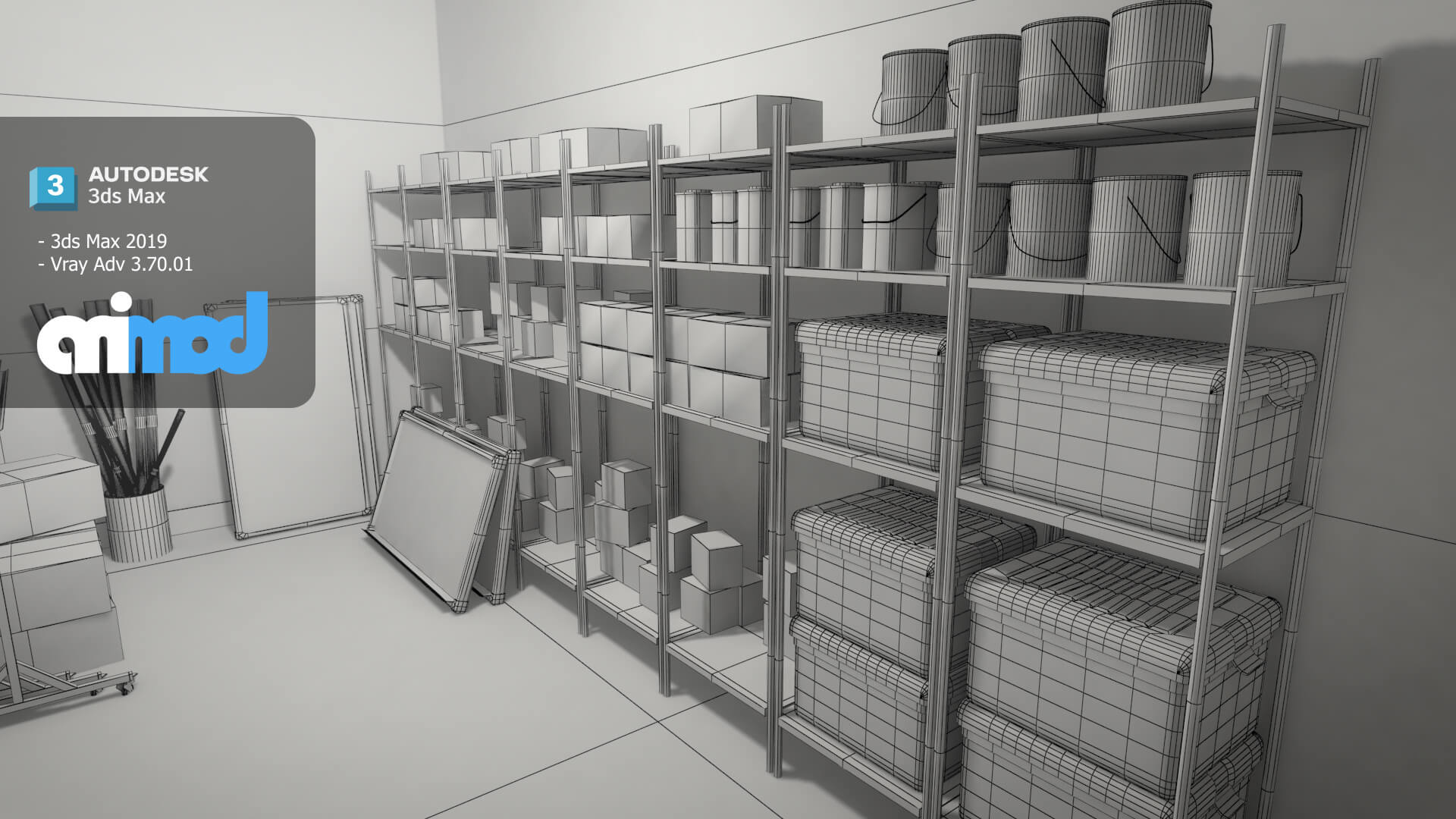 School Storage Room - 3D Model by animod