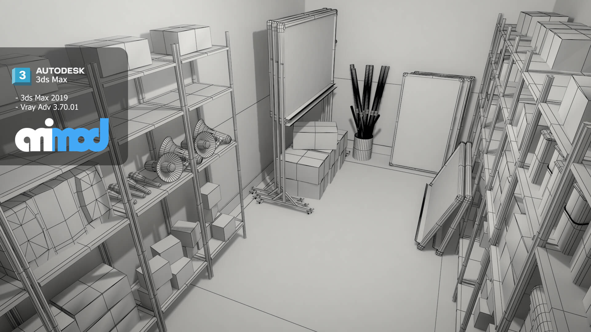 School Storage Room - 3D Model by animod