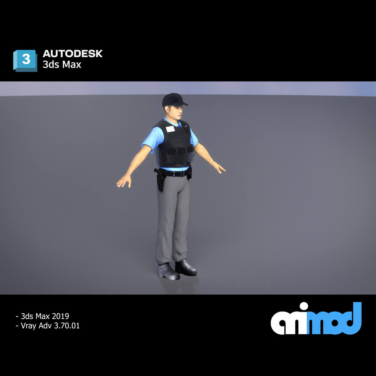 Security Guard - 3D Model by animod