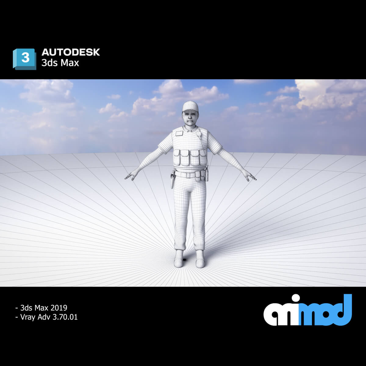 Security Guard - 3D Model by animod