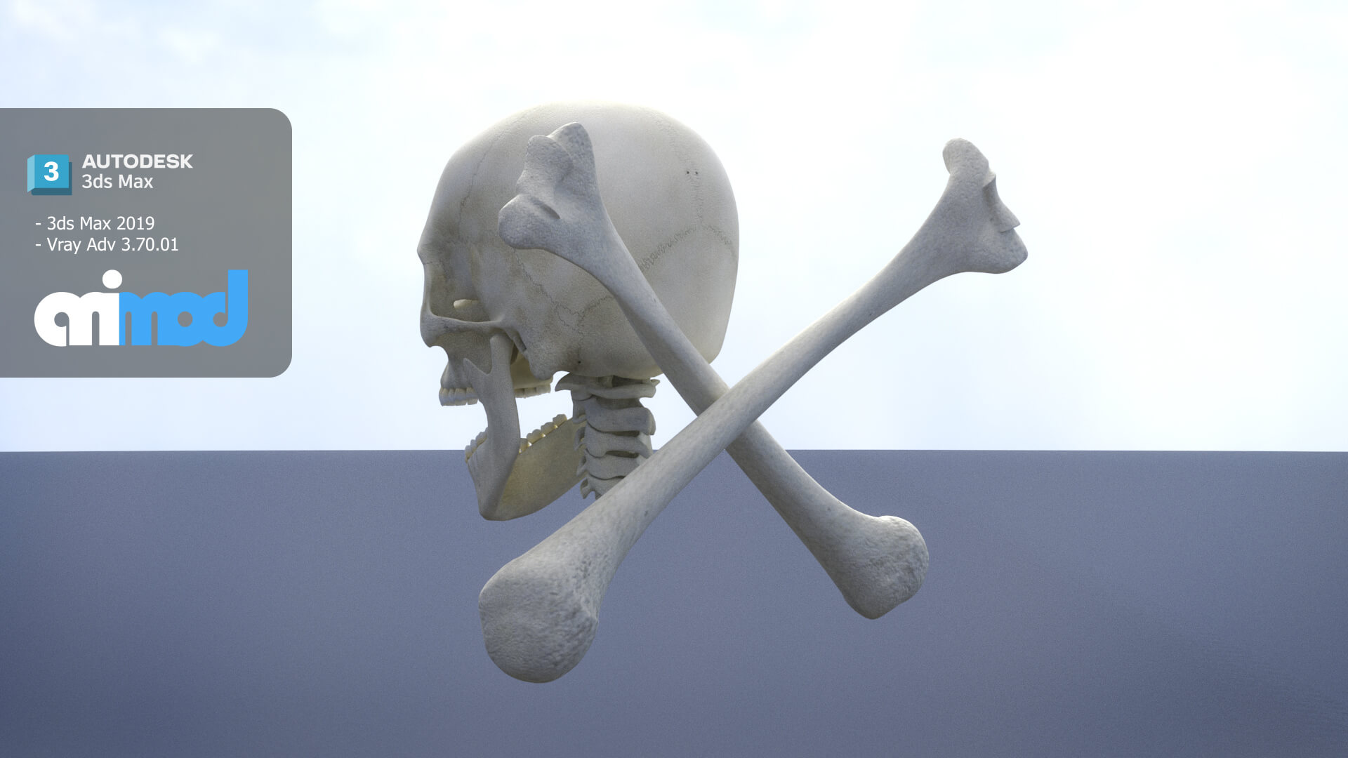 Skull Cross Bones - 3D Model by animod