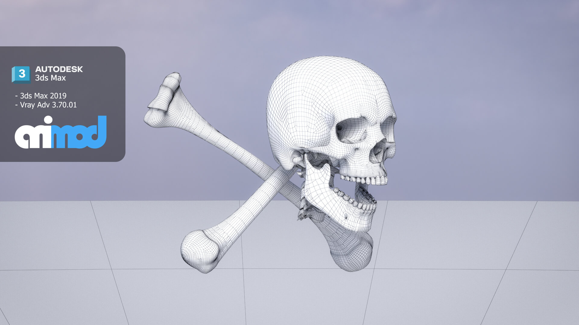 Skull Cross Bones - 3D Model by animod