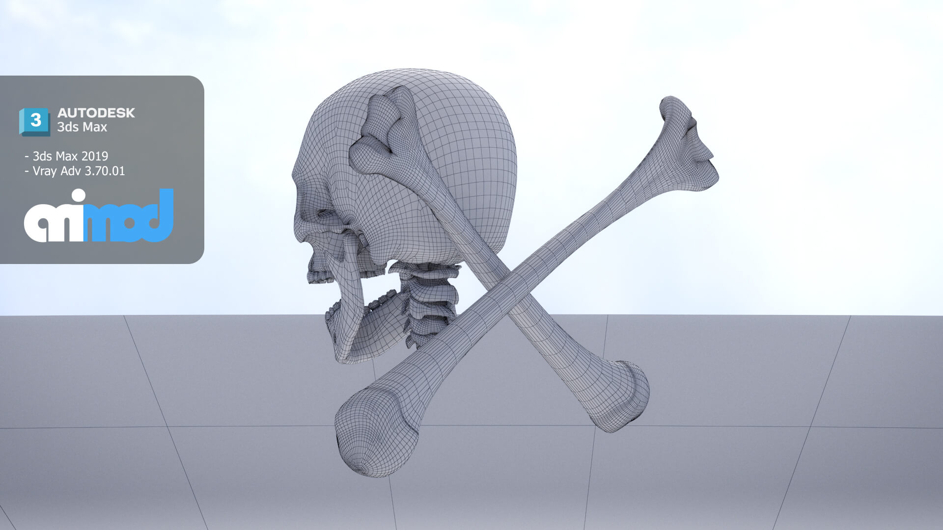 Skull Cross Bones - 3D Model by animod