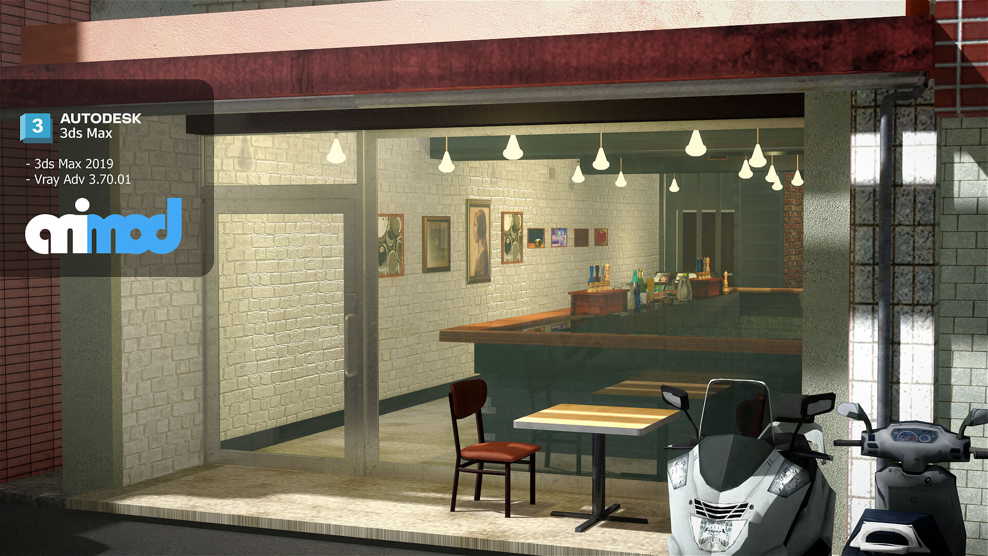 Small Pub Shop - 3D Model by animod