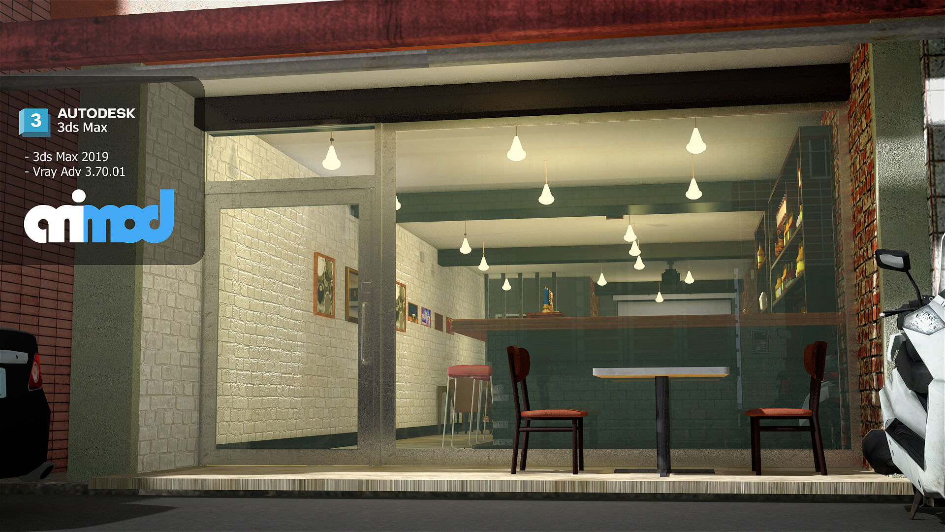 Small Pub Shop - 3D Model by animod