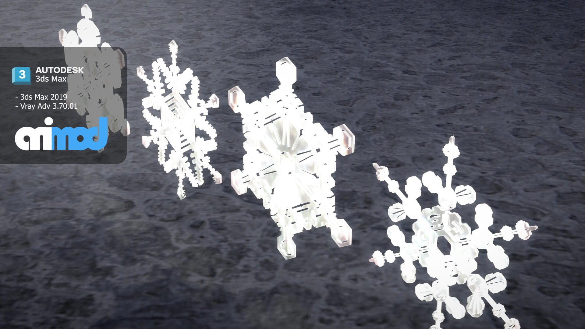 Snow Flake Xmas - 3D Model by animod