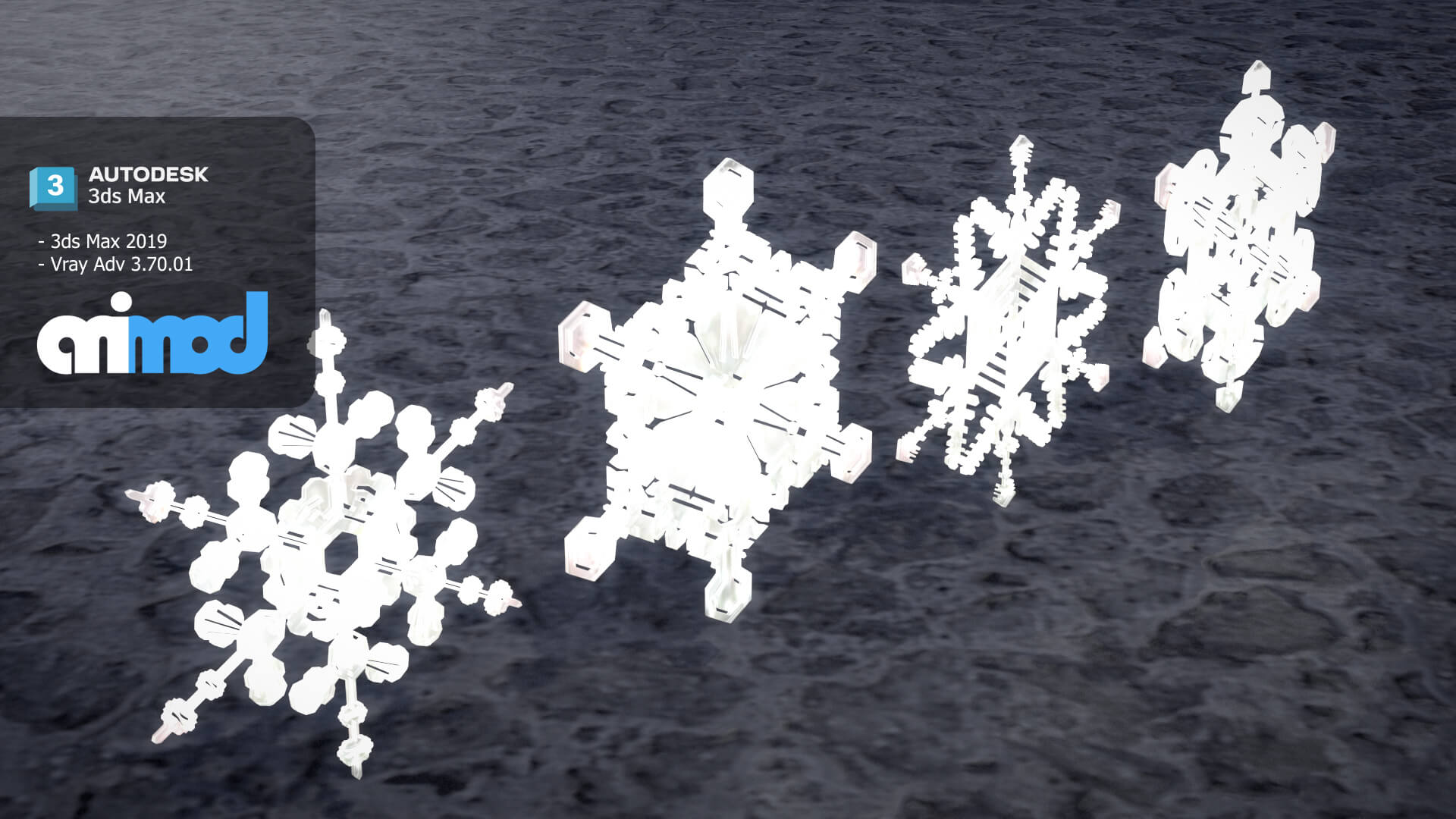 Snow Flake Xmas - 3D Model by animod