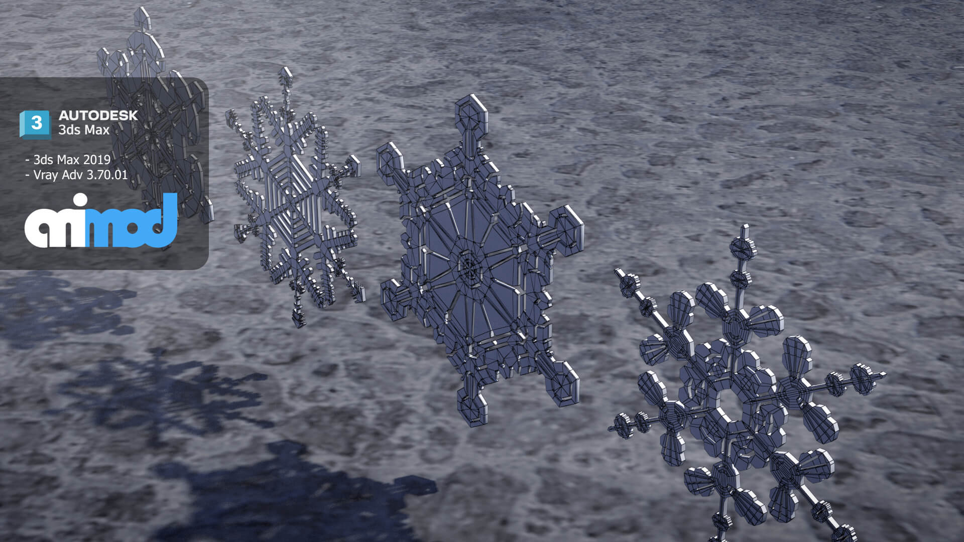 Snow Flake Xmas - 3D Model by animod