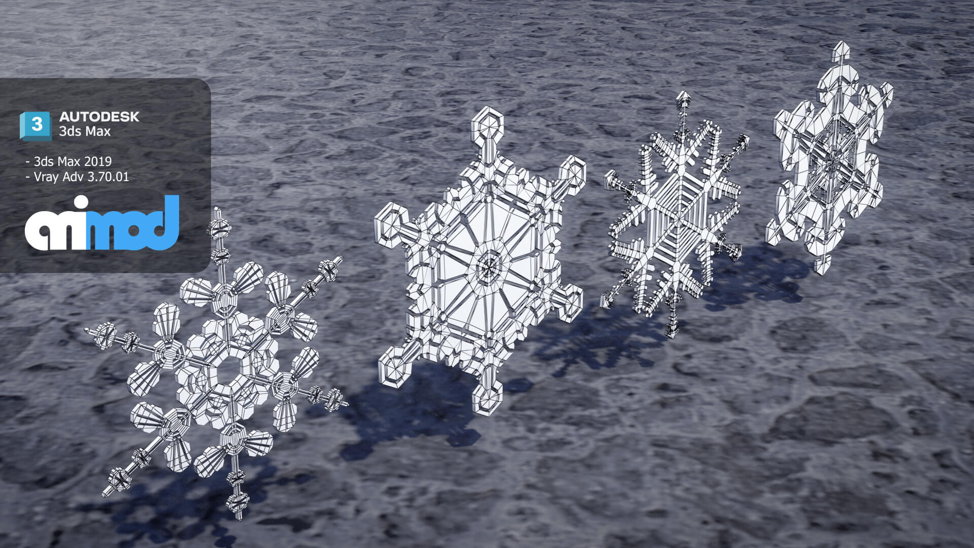 Snow Flake Xmas - 3D Model by animod