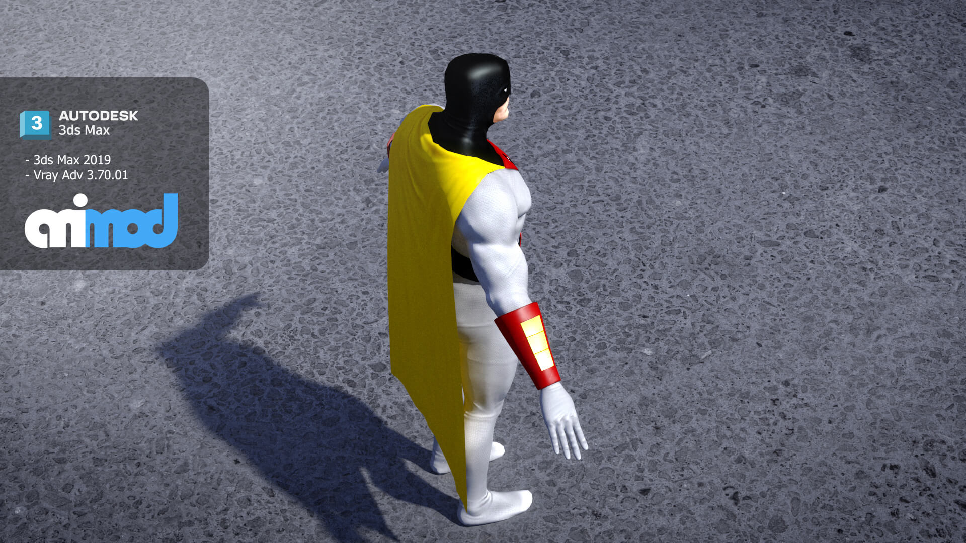 Space Ghost Superhero - 3D Model by animod