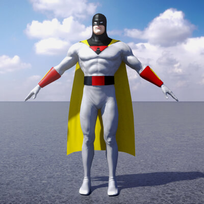 Space Ghost Superhero - 3D Model by animod