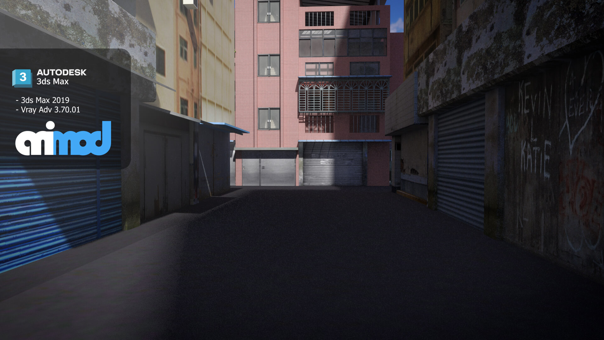 Street With Tofu Pudding Store - 3D Model by animod