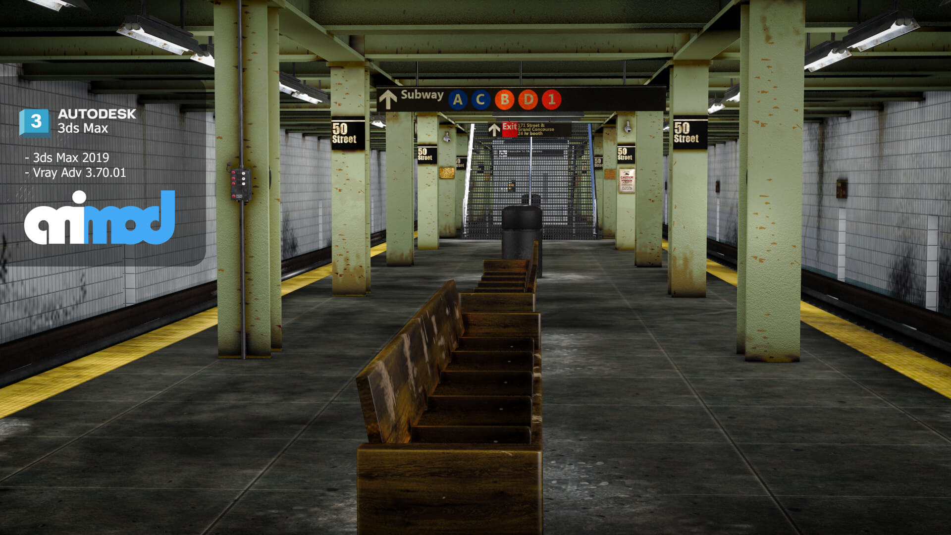 Subway Station - 3D Model by animod
