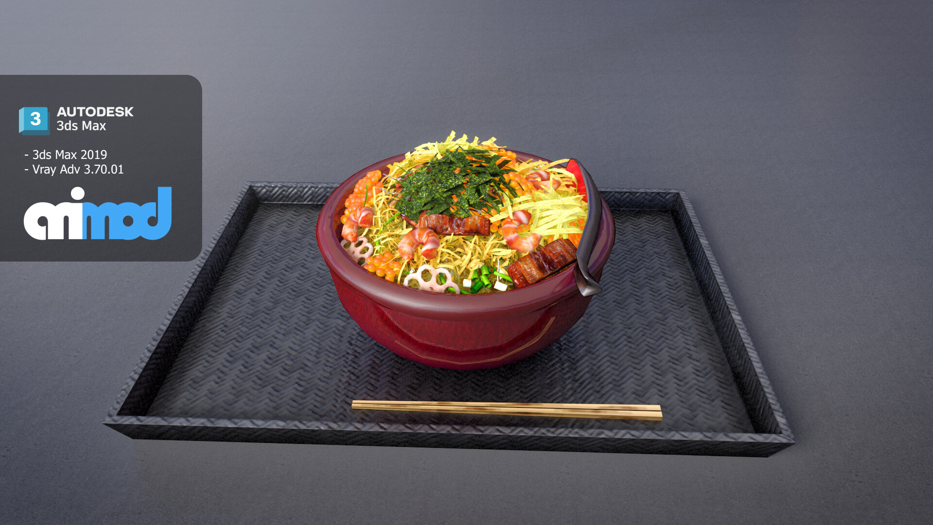 Sushi Rice Meal - 3D Model by animod