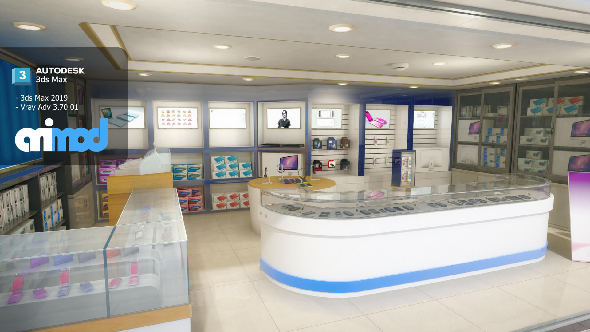Taiwan Mobile Phone Shop - 3D Model by animod
