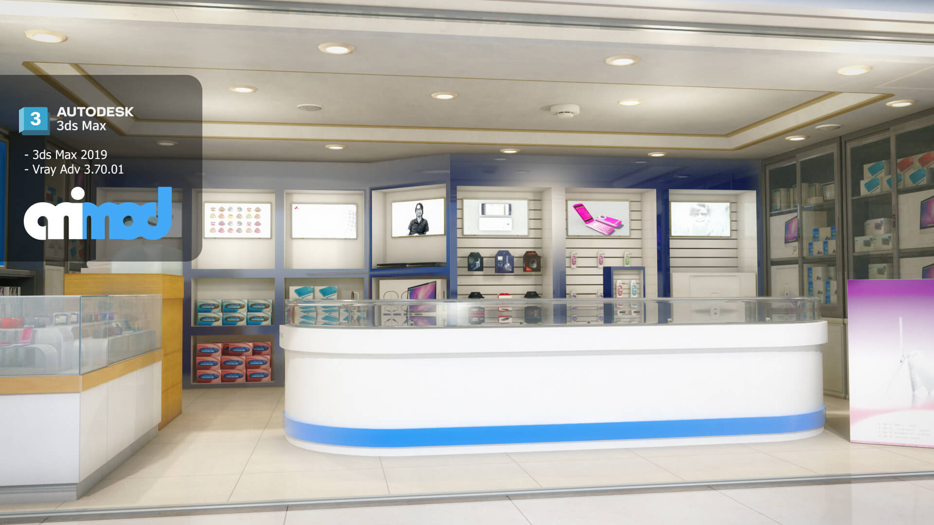 Taiwan Mobile Phone Shop - 3D Model by animod