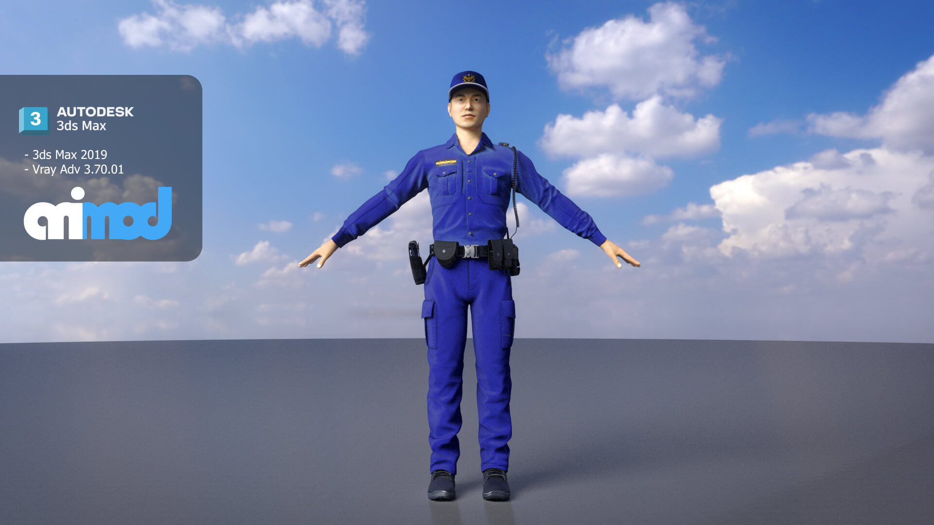 Taiwan Police Officer 0008 - 3D Model by animod