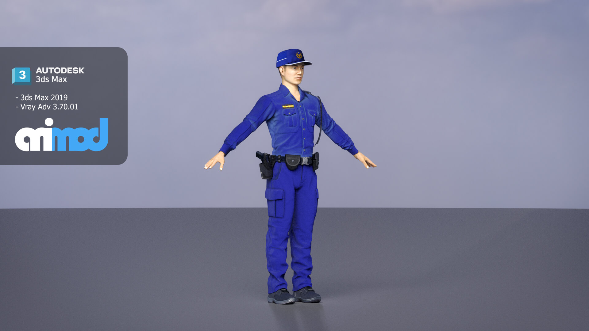 Taiwan Police Officer 0008 - 3D Model by animod