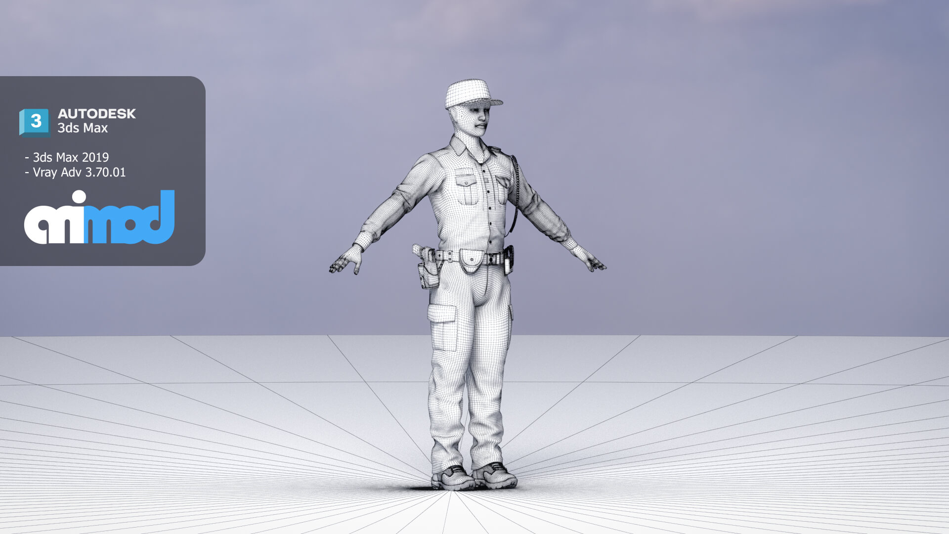 Taiwan Police Officer 0008 - 3D Model by animod