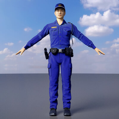 Taiwan Police Officer 0008 - 3D Model by animod