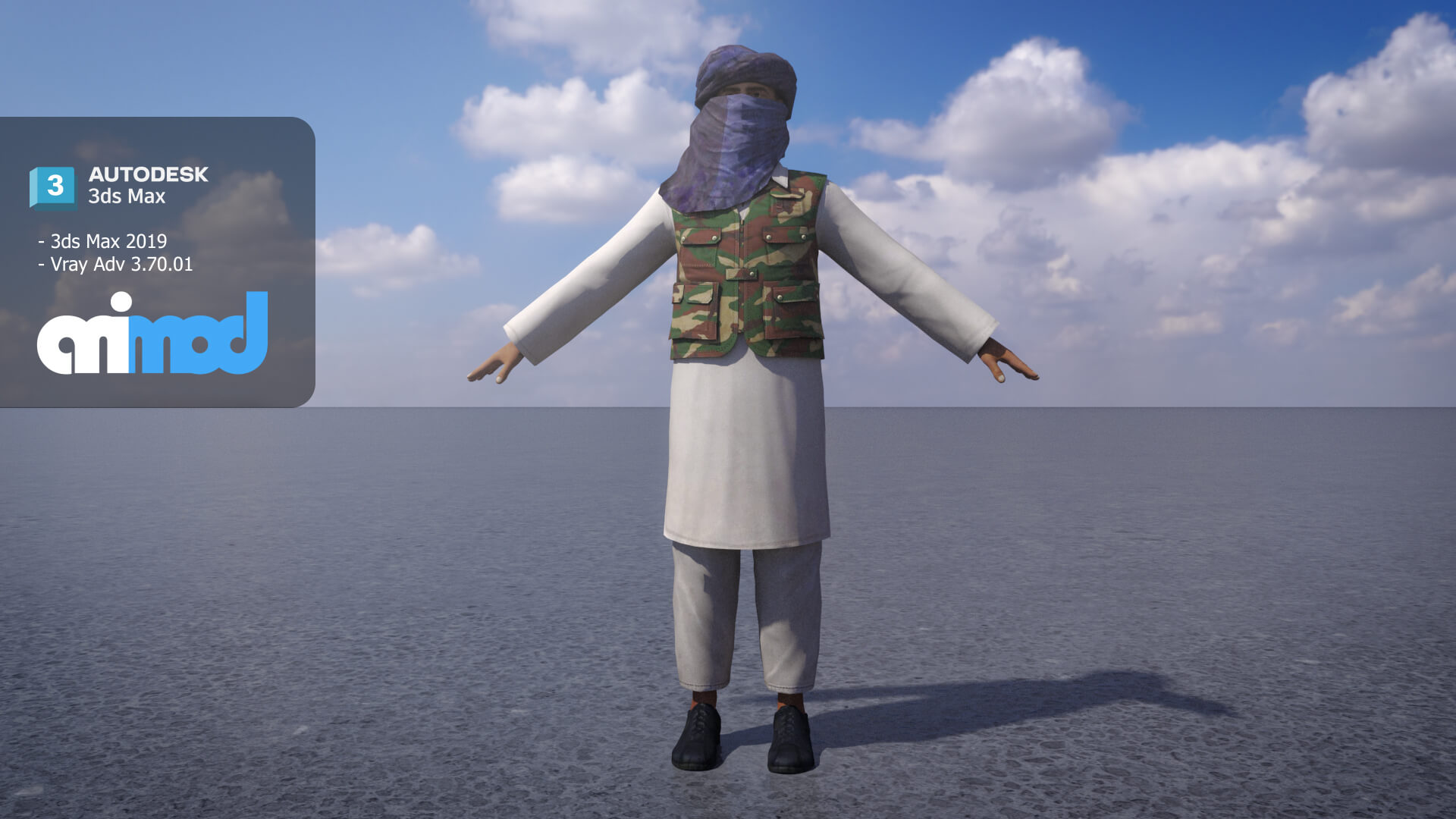 Taliban Terrorist - 3D Model by animod
