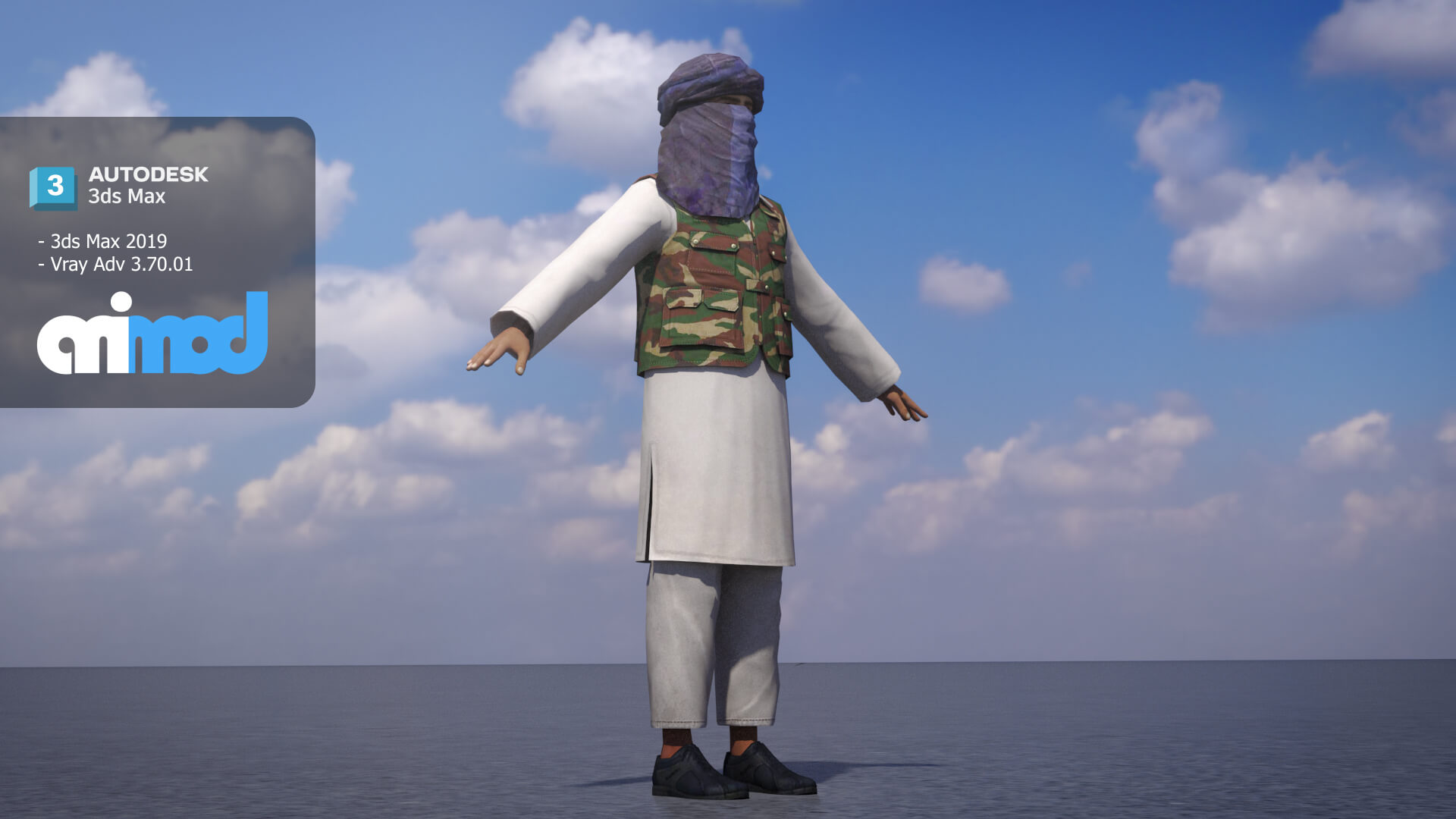 Taliban Terrorist - 3D Model by animod