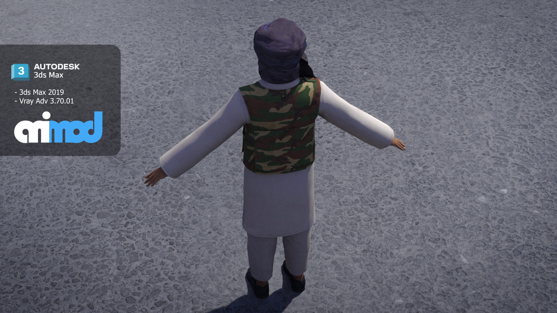 Taliban Terrorist - 3D Model by animod