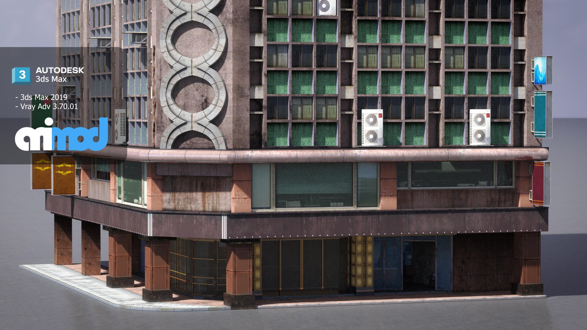 Tw Buildings 004 2 - 3D Model by animod