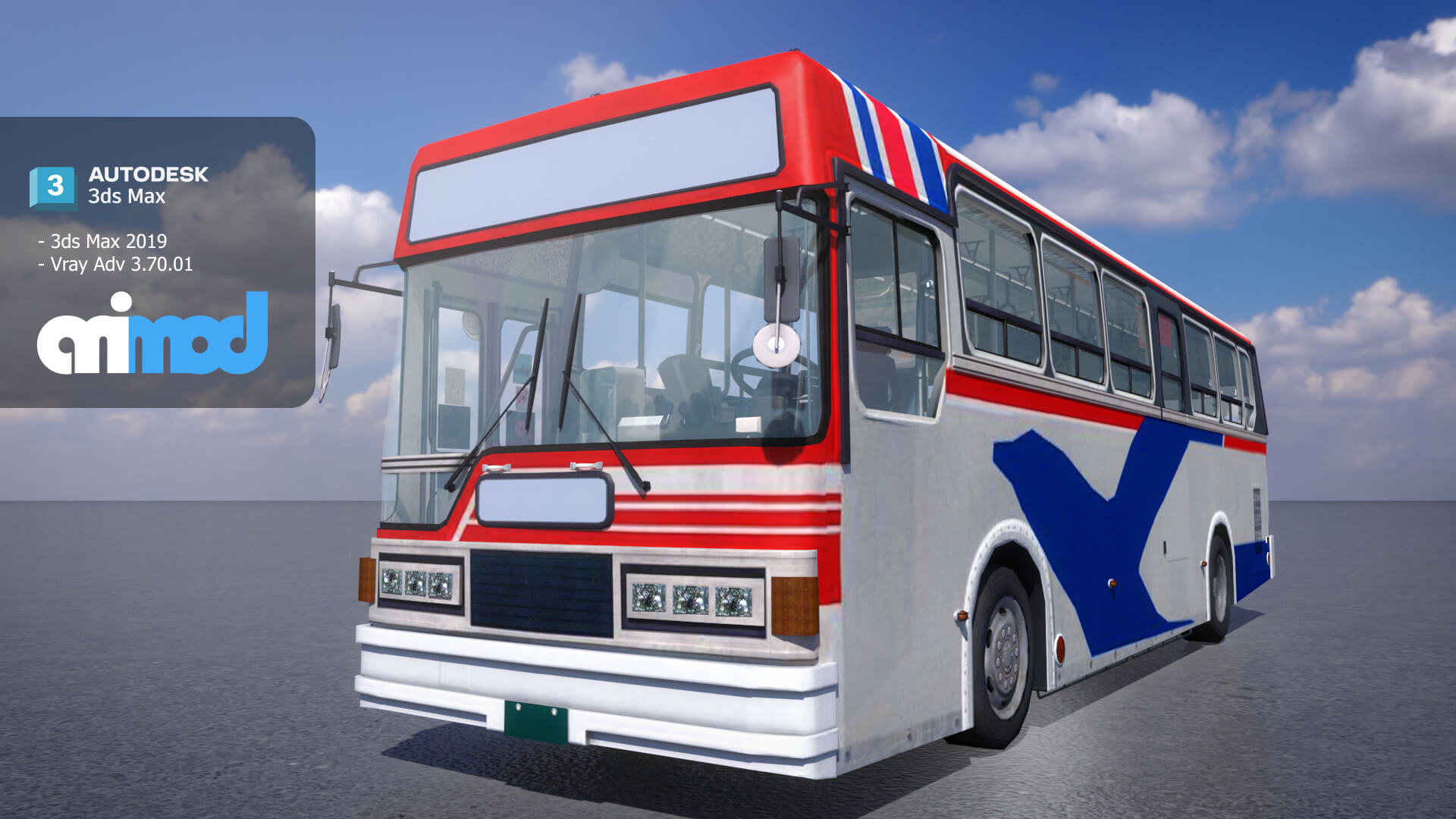 Taiwan Bus 001 - 3D Model by animod