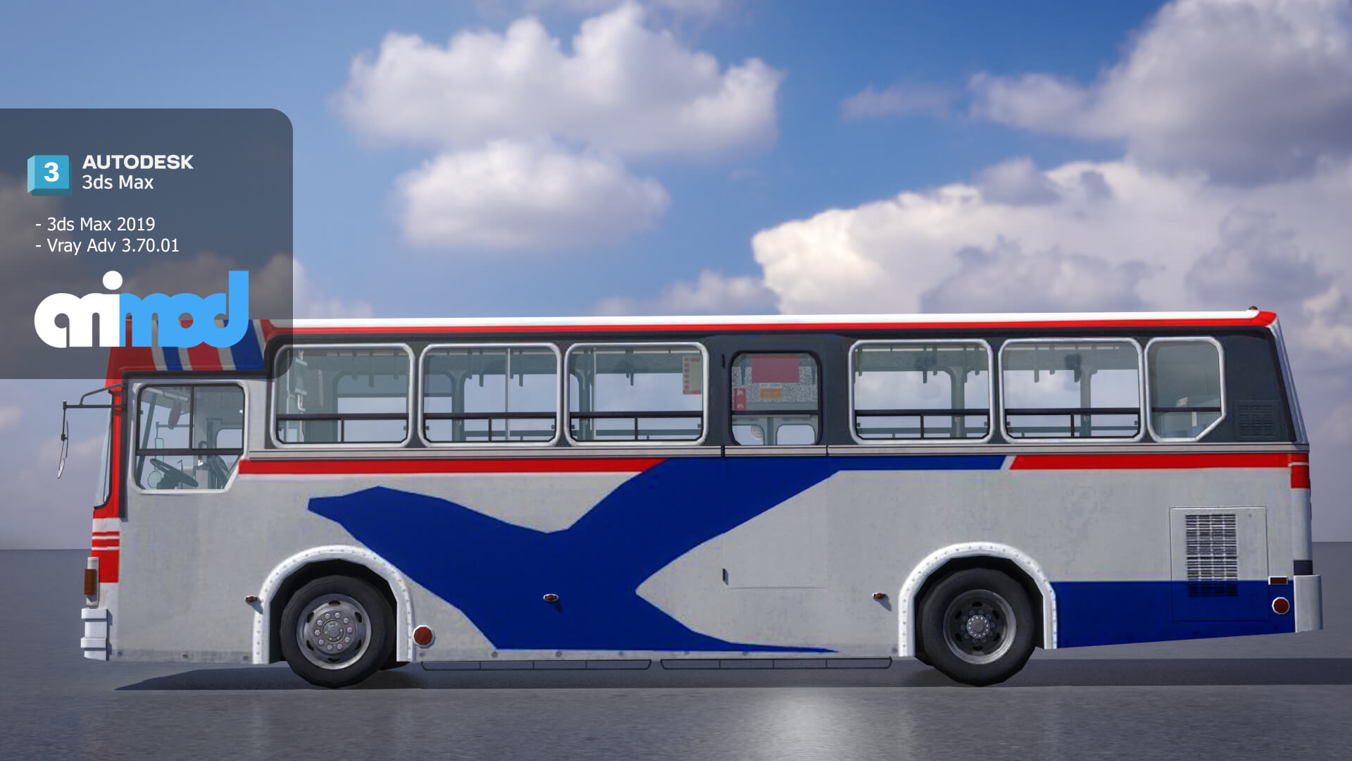 Taiwan Bus 001 - 3D Model by animod