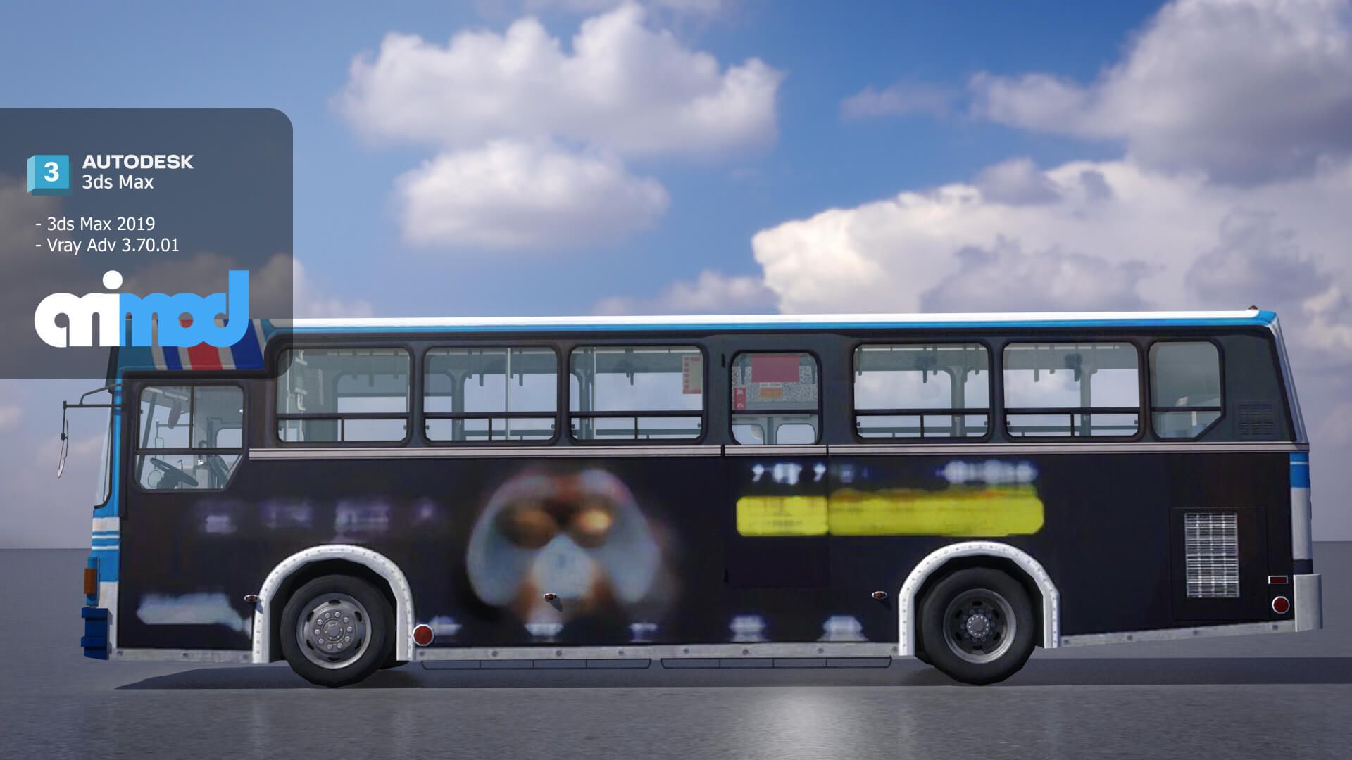 Taiwan Bus 002 - 3D Model by animod