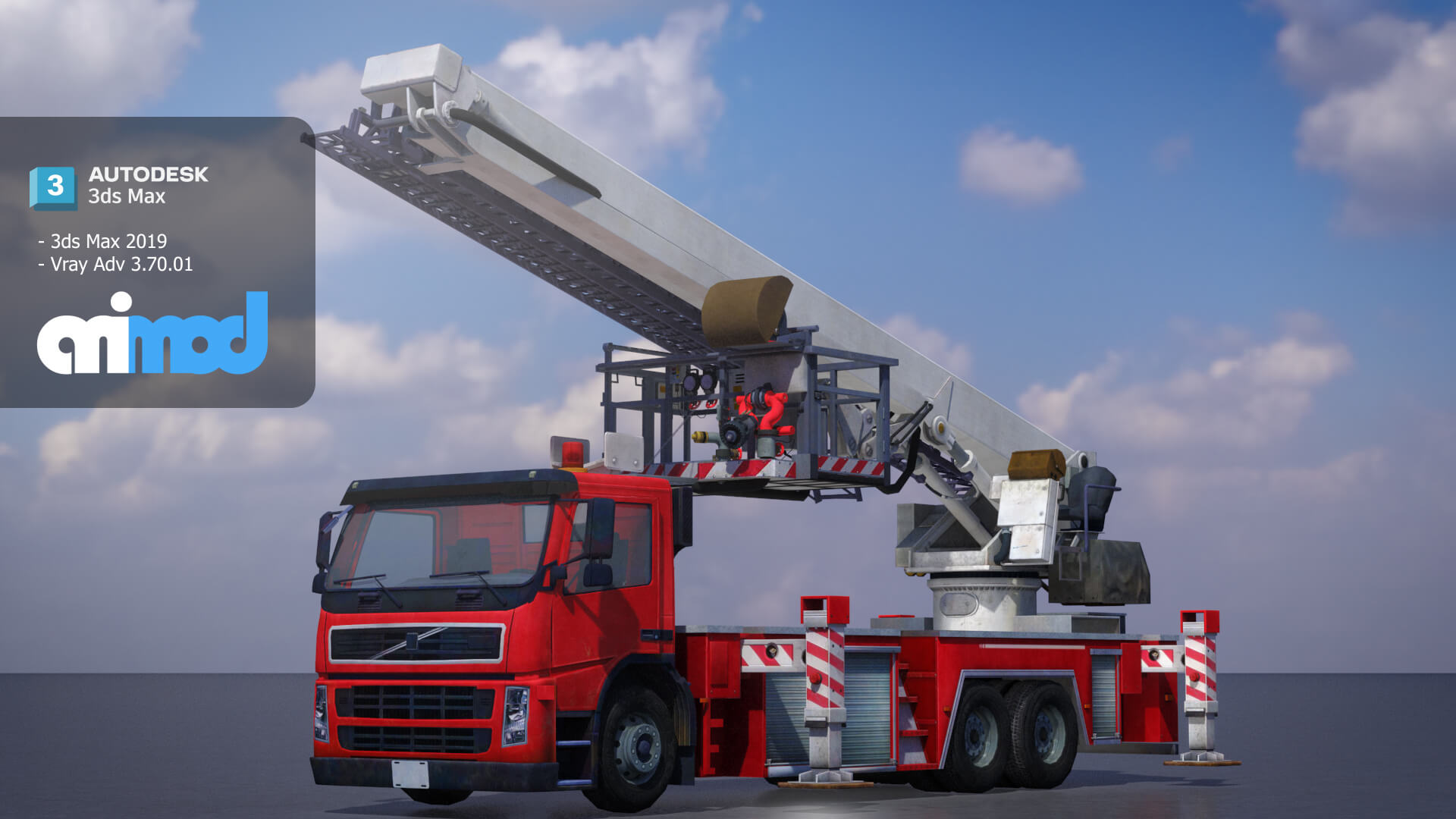 Tw Fire Truck 001 - 3D Model by animod