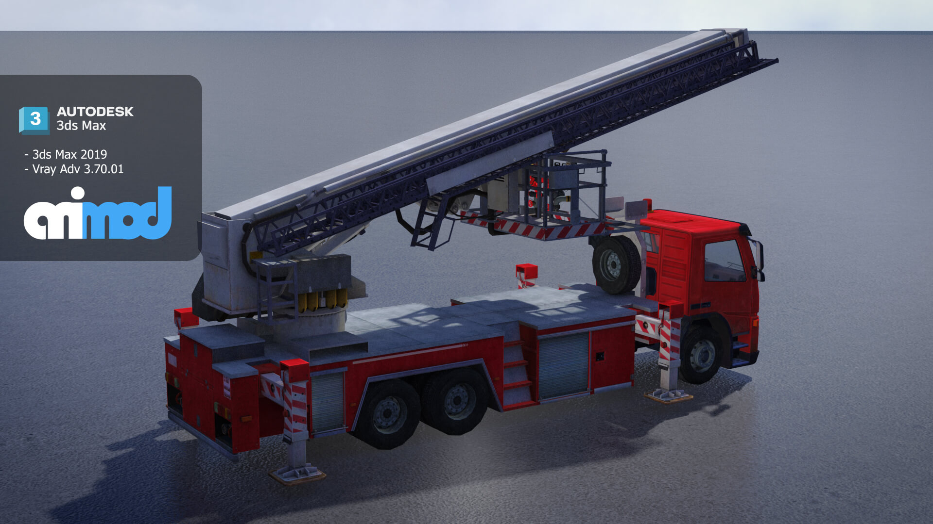 Tw Fire Truck 001 - 3D Model by animod