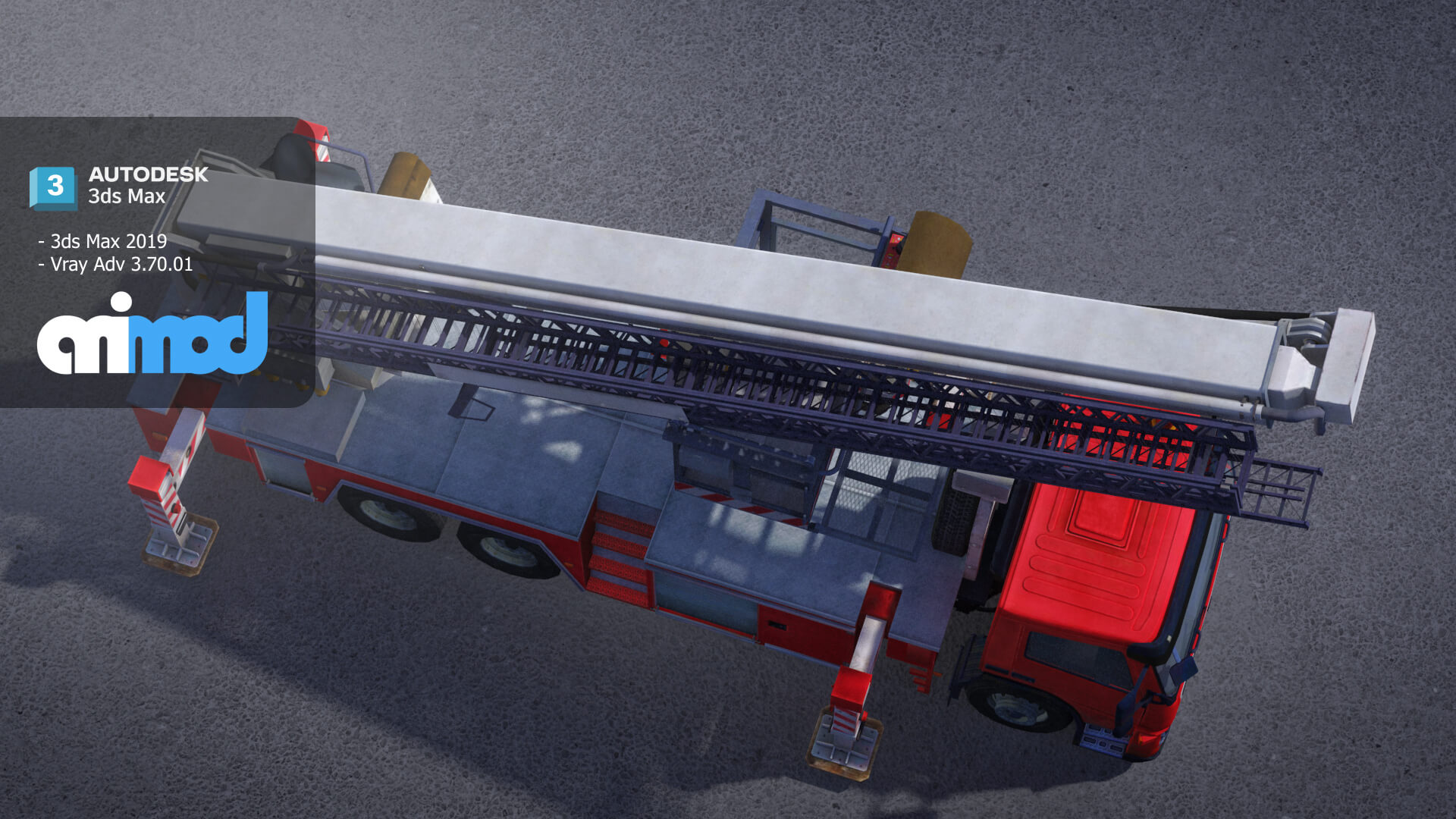 Tw Fire Truck 001 - 3D Model by animod