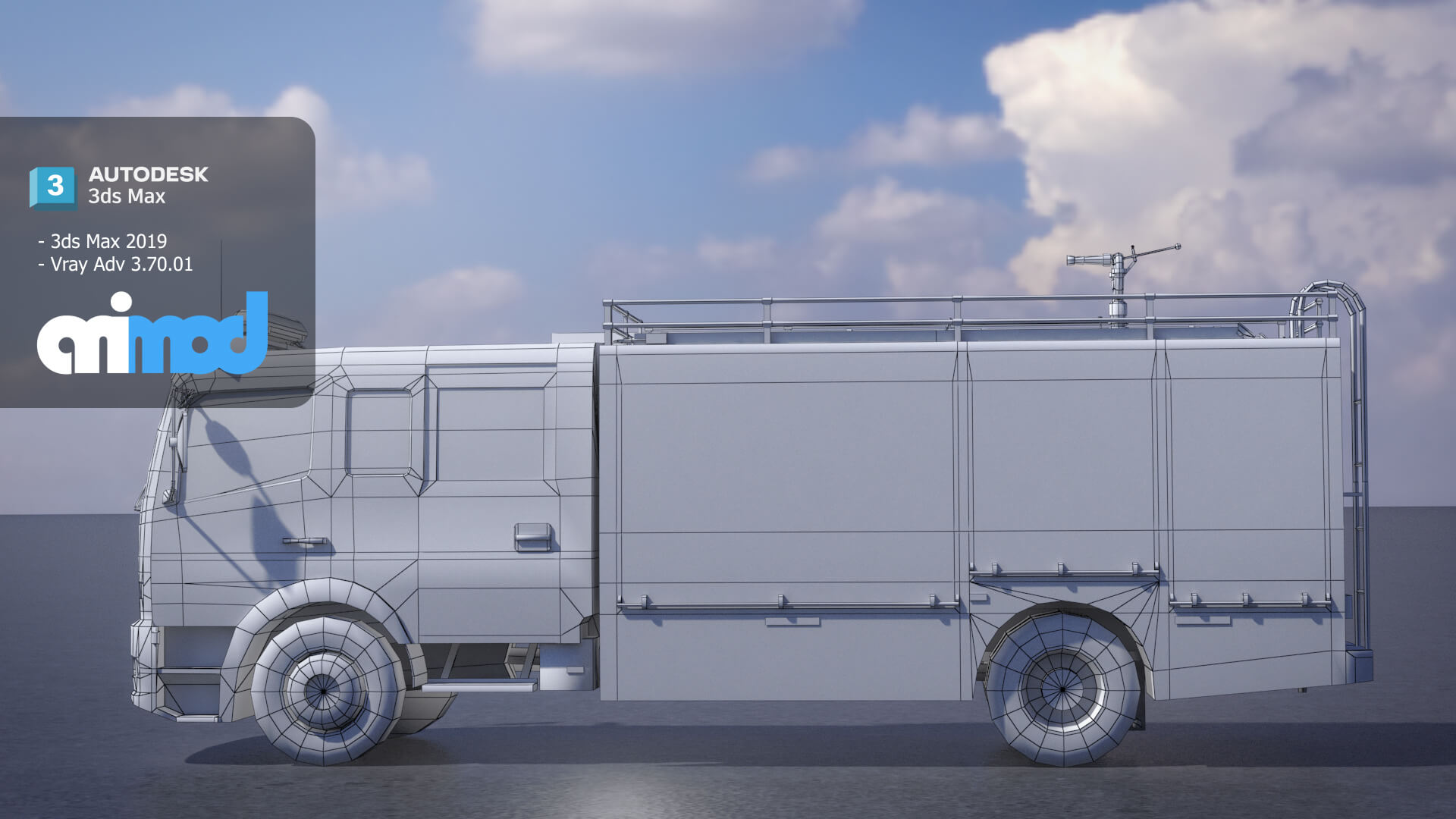 Tw Fire Truck 002 - 3D Model by animod