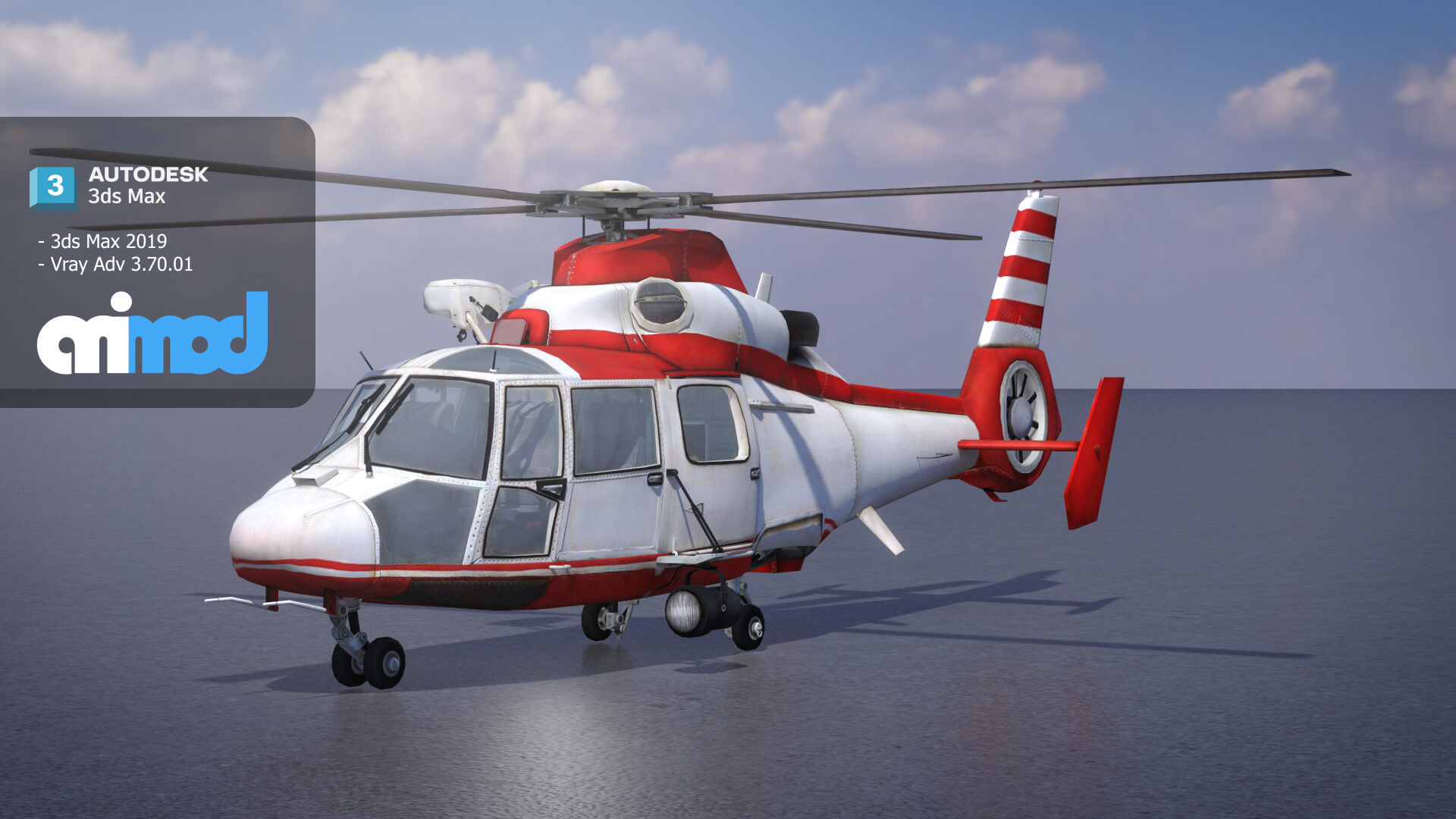 Tw Helicopter 001 - 3D Model by animod