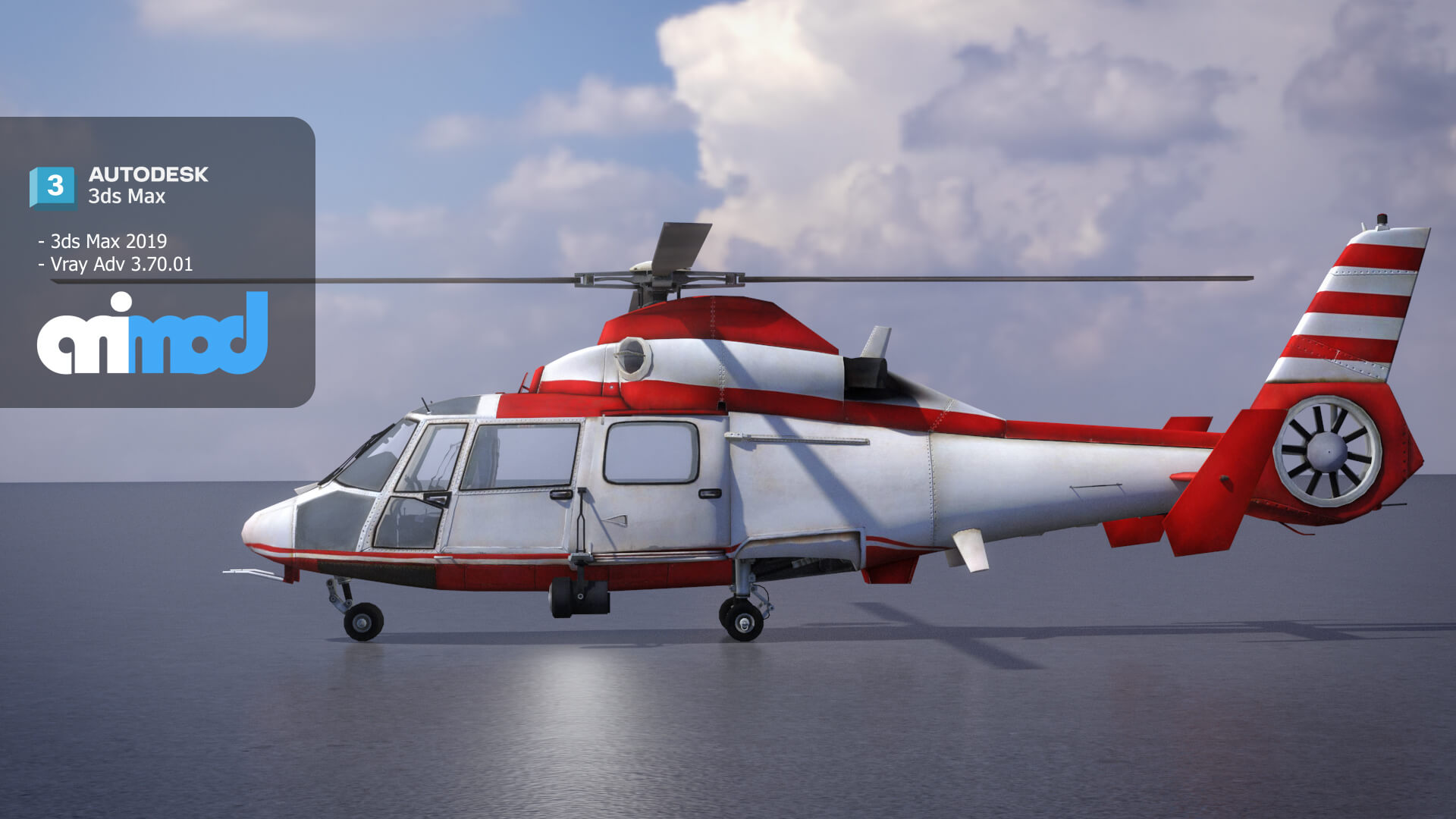 Tw Helicopter 001 - 3D Model by animod