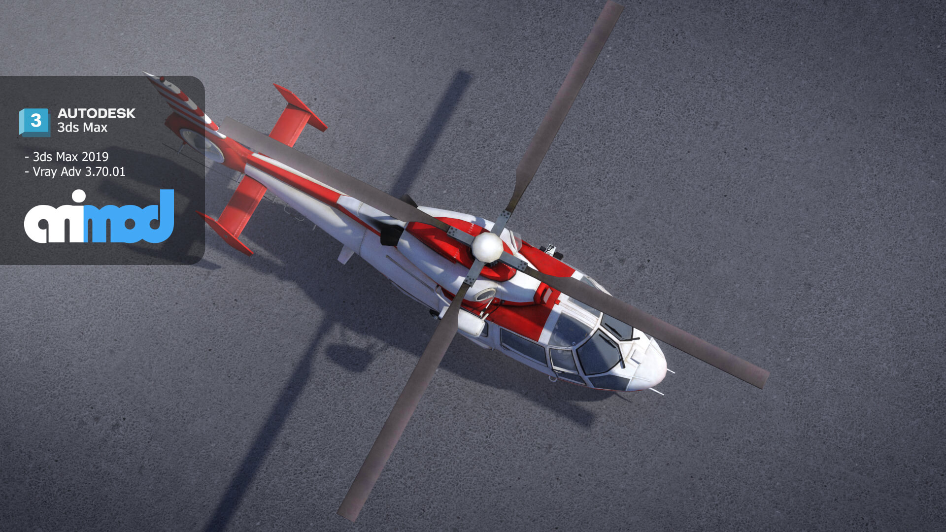 Tw Helicopter 001 - 3D Model by animod