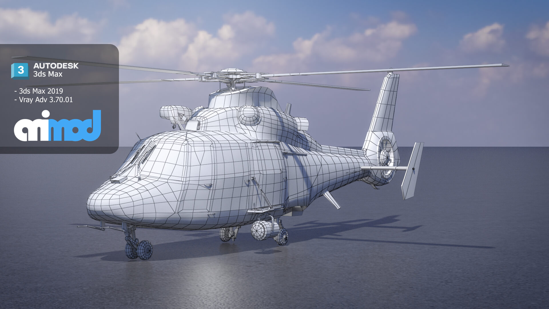 Tw Helicopter 001 - 3D Model by animod