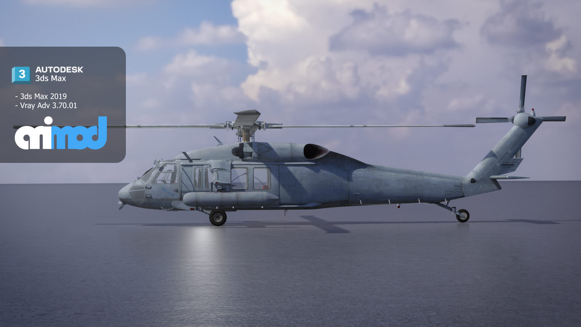 Tw Helicopter 002 - 3D Model by animod