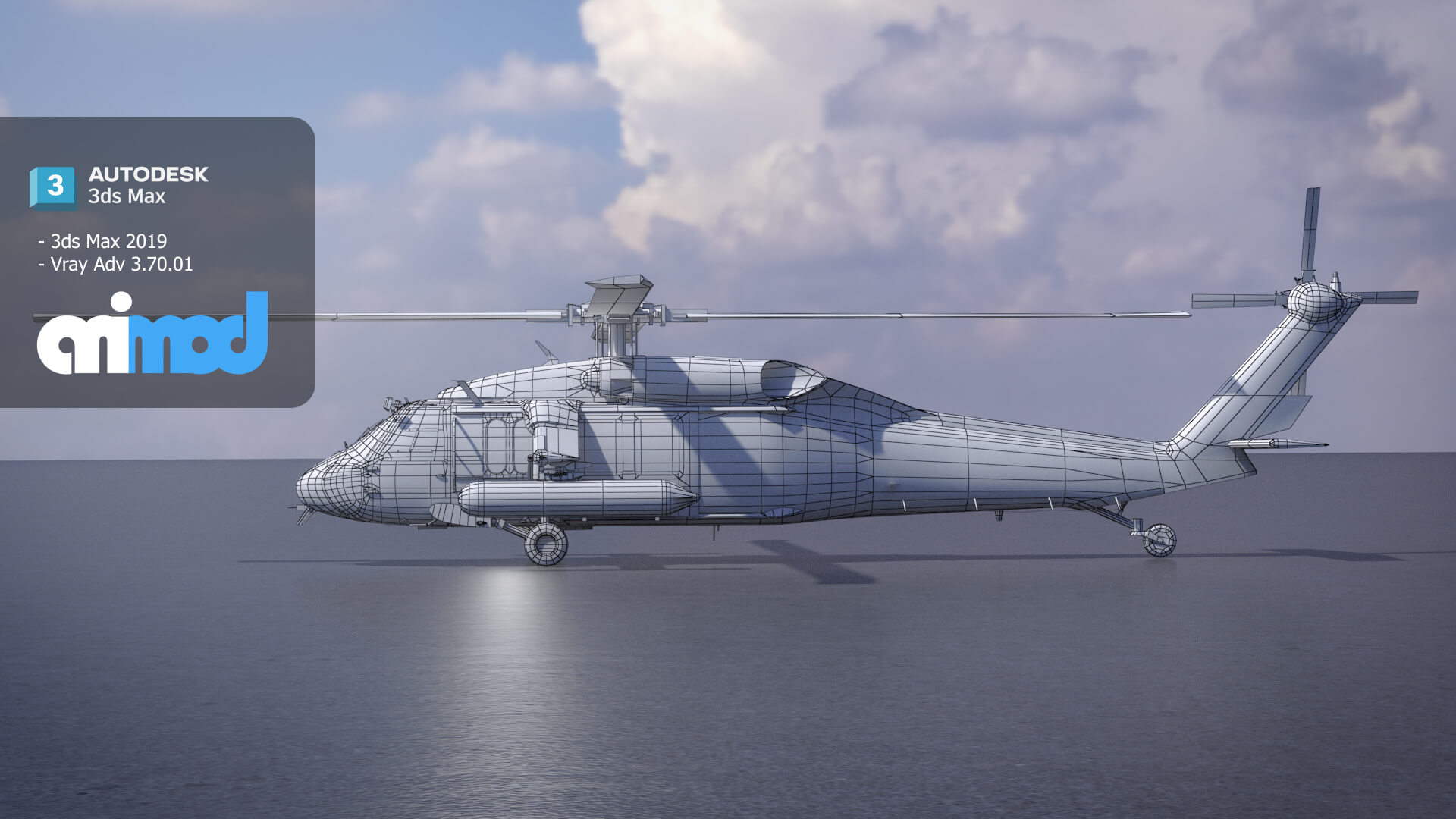 Tw Helicopter 002 - 3D Model by animod
