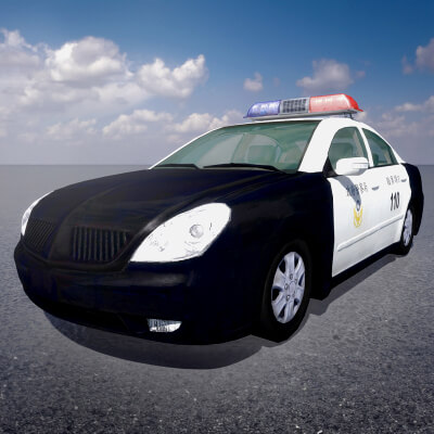 Tw Police Car 001 - 3D Model by animod