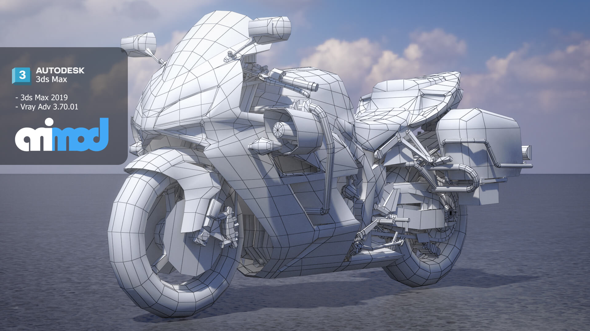 Tw Police Motorbike 001 - 3D Model by animod