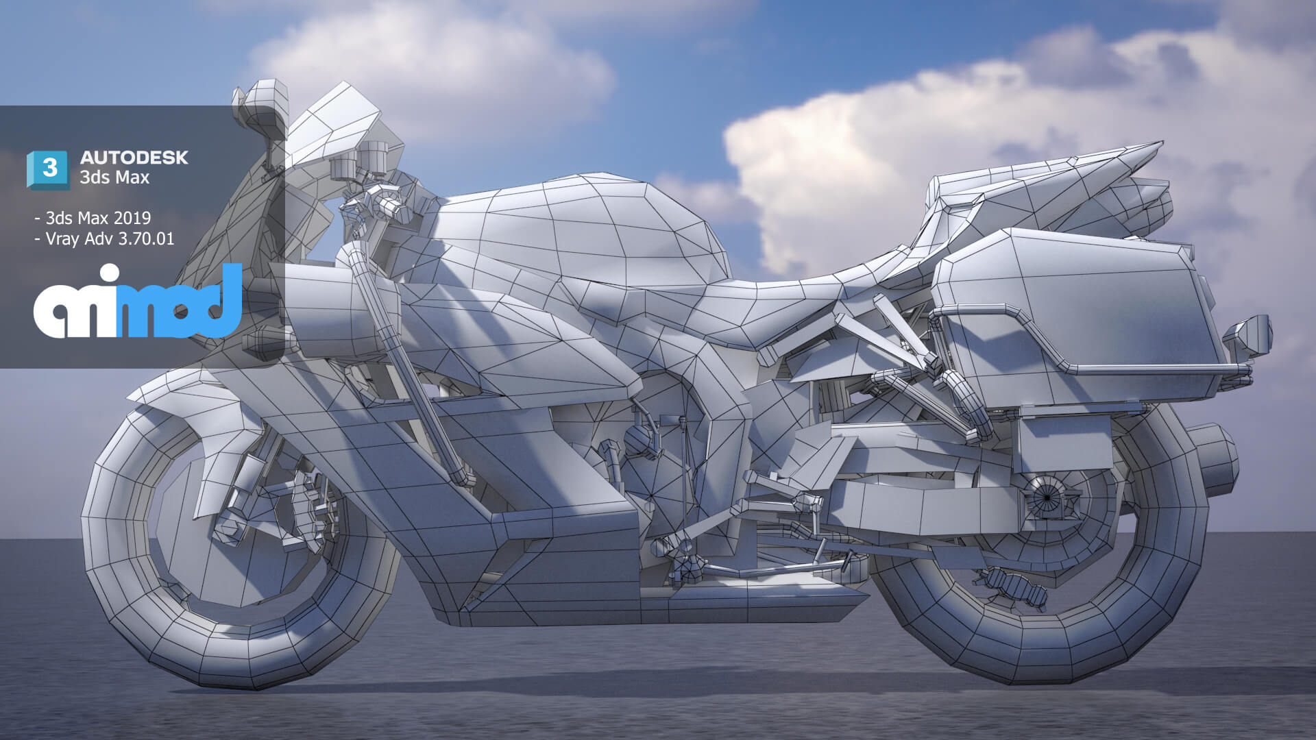 Tw Police Motorbike 001 - 3D Model by animod