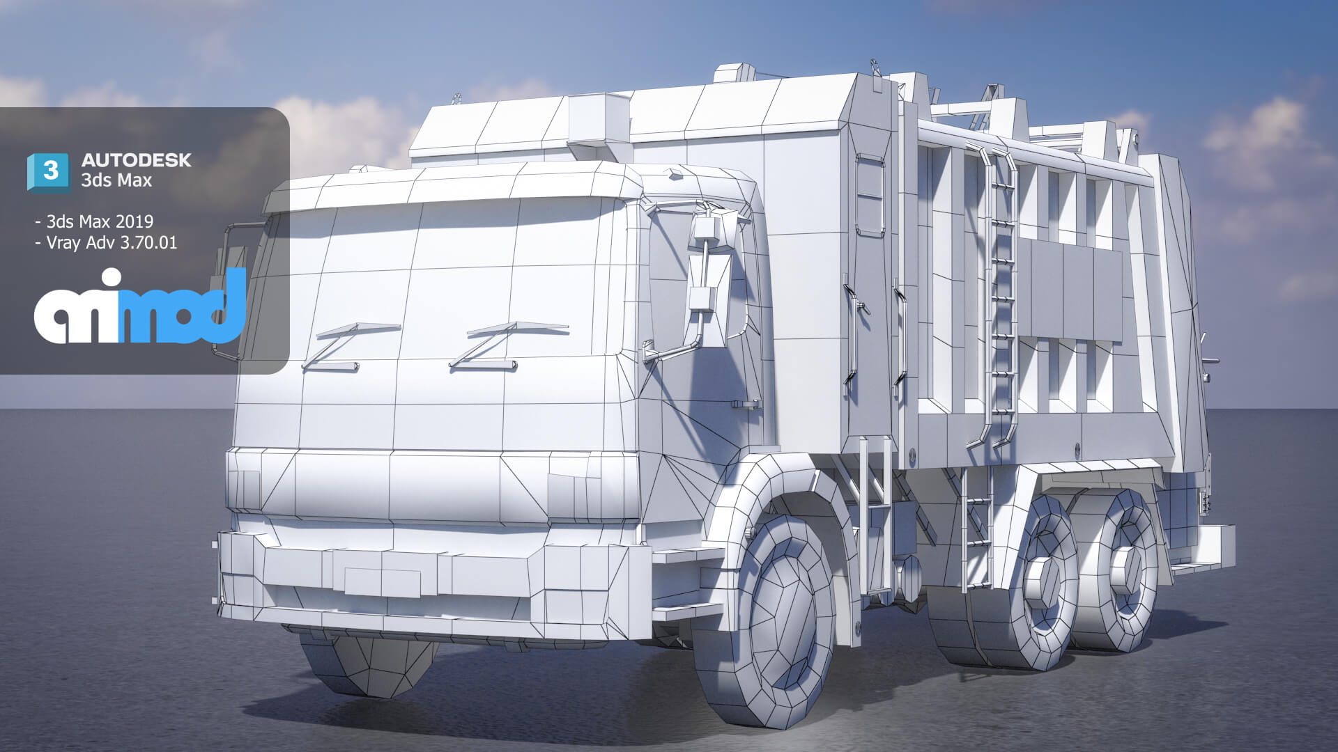 Tw Rubbish Truck 001 - 3D Model by animod