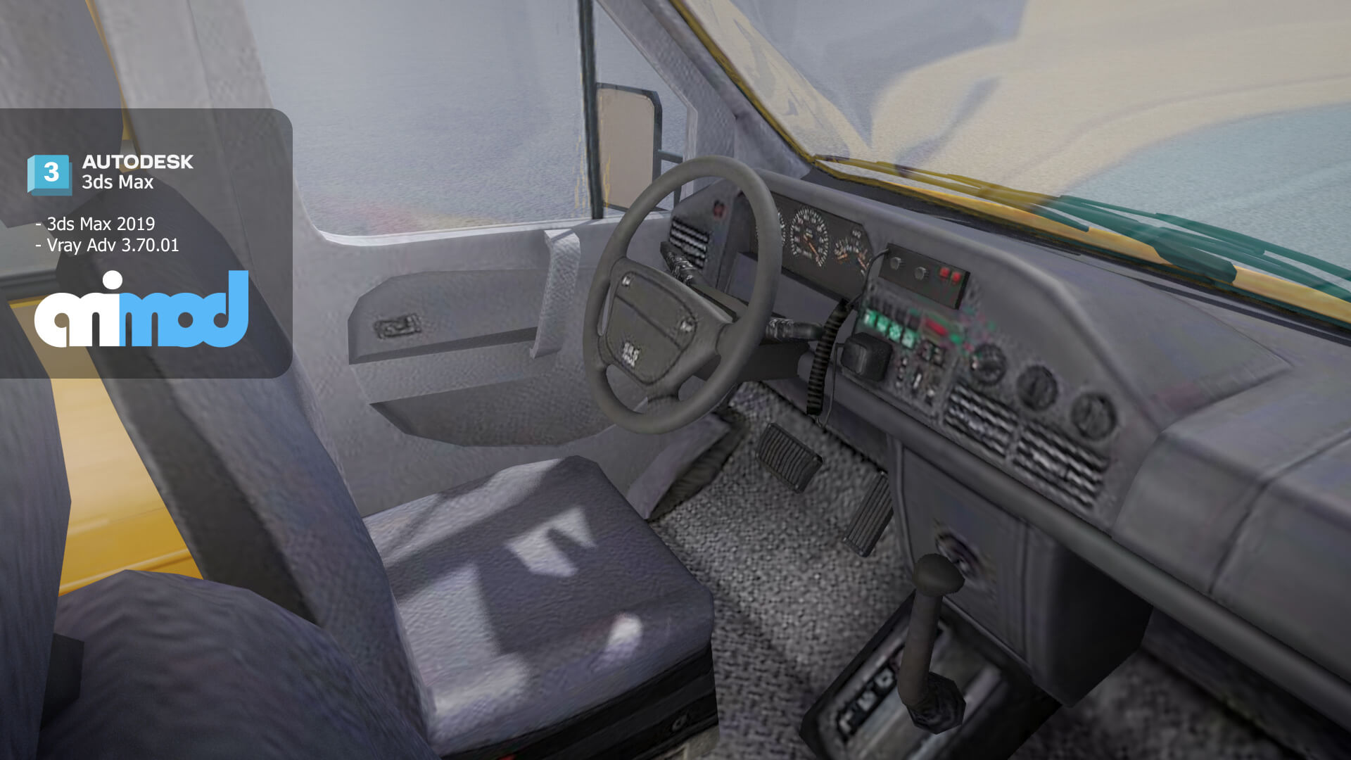 Tw School Bus 001 - 3D Model by animod