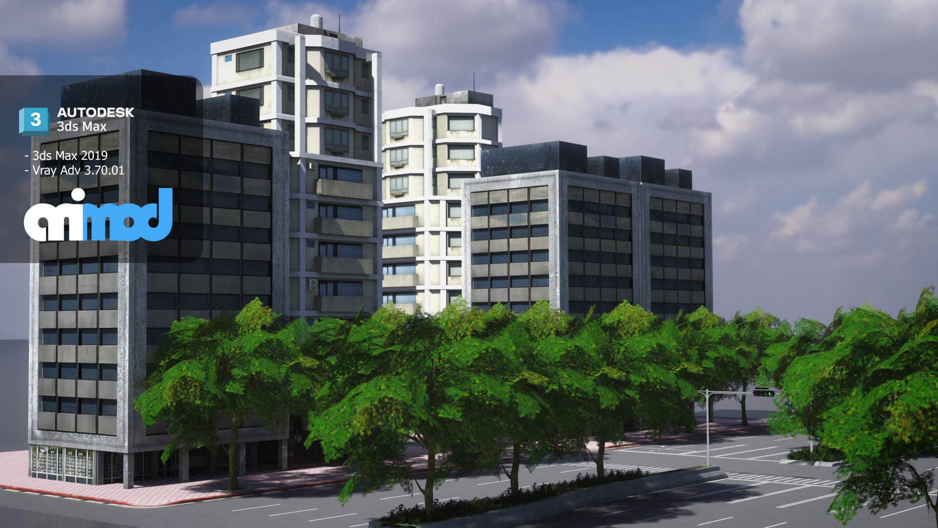 Tw Street 12 Lanes - 3D Model by animod