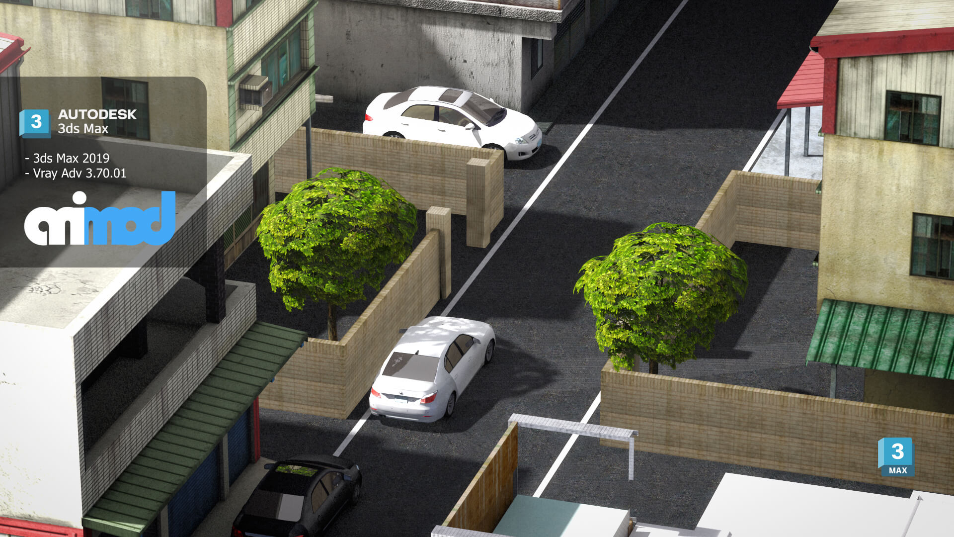 Tw Street Houses - 3D Model by animod